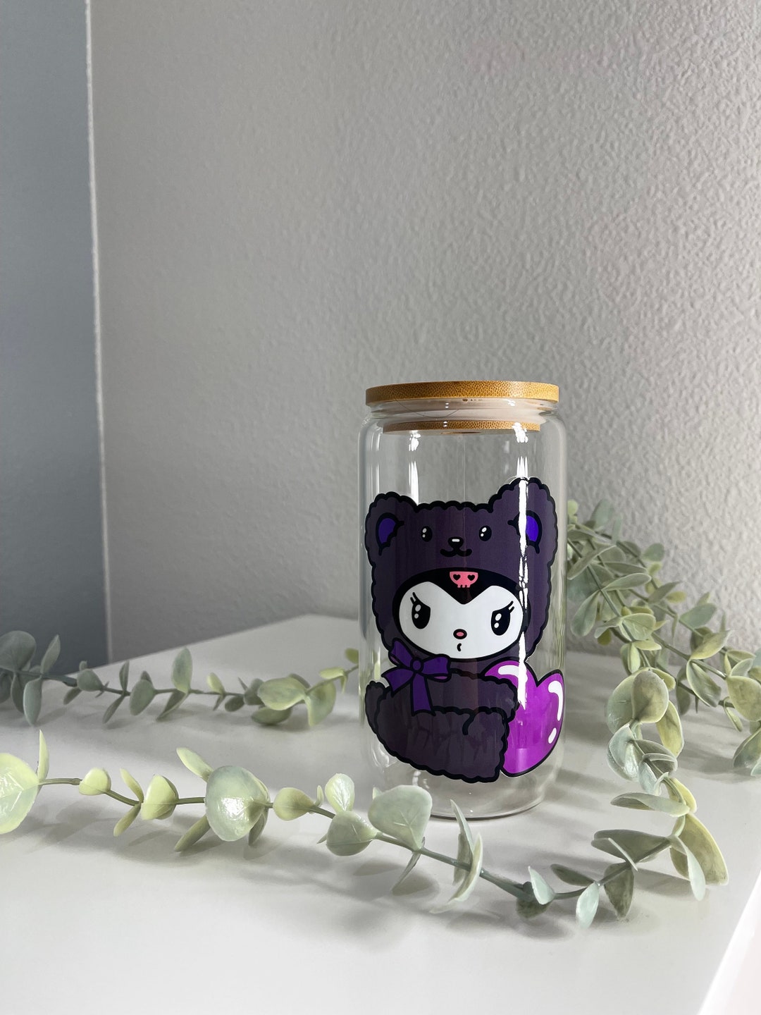 Kuromi Kuromi Cup Glass Cup Coffee Cup Sanrio - Etsy