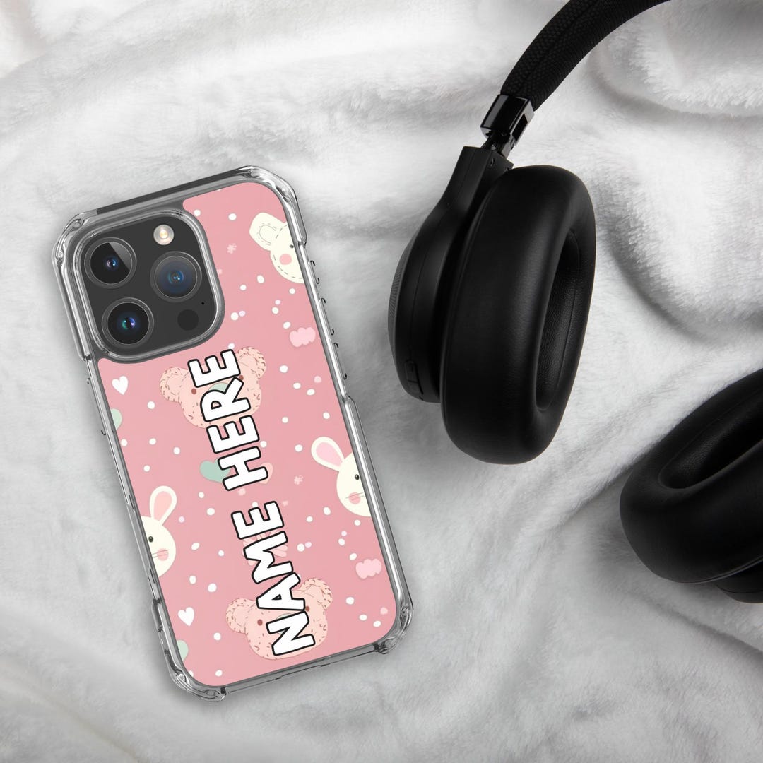 Personalized Kawaii Kids iPhone Case With Name, Cartoon Phone Cover ...
