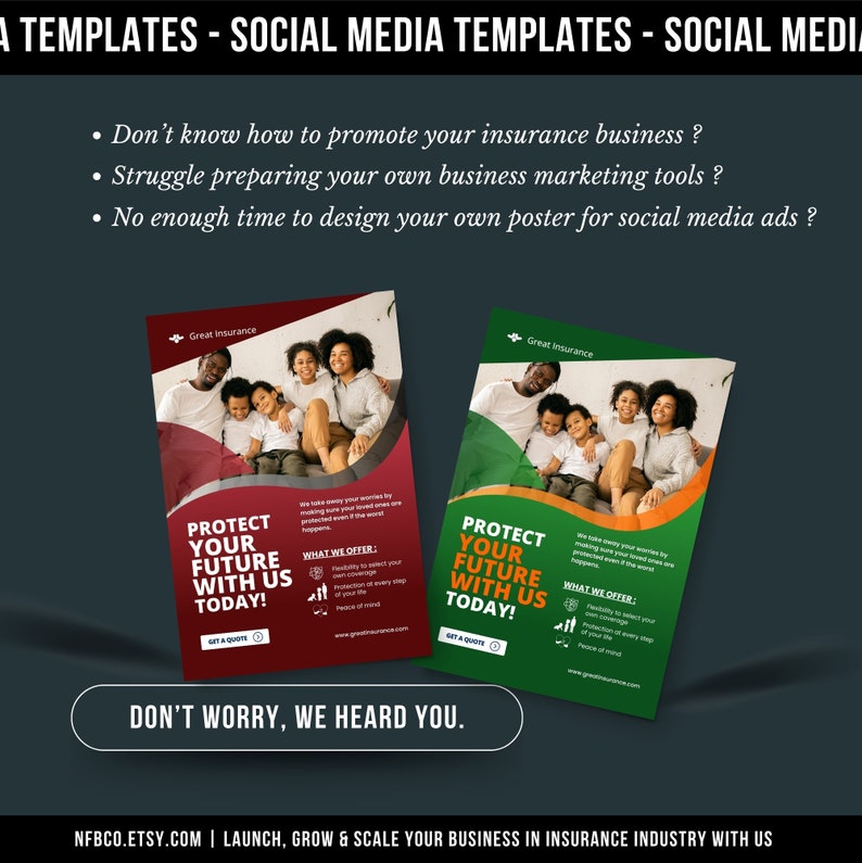 Insurance Agent Marketing Poster, DIY Flyer Template, Insurance Agent ...