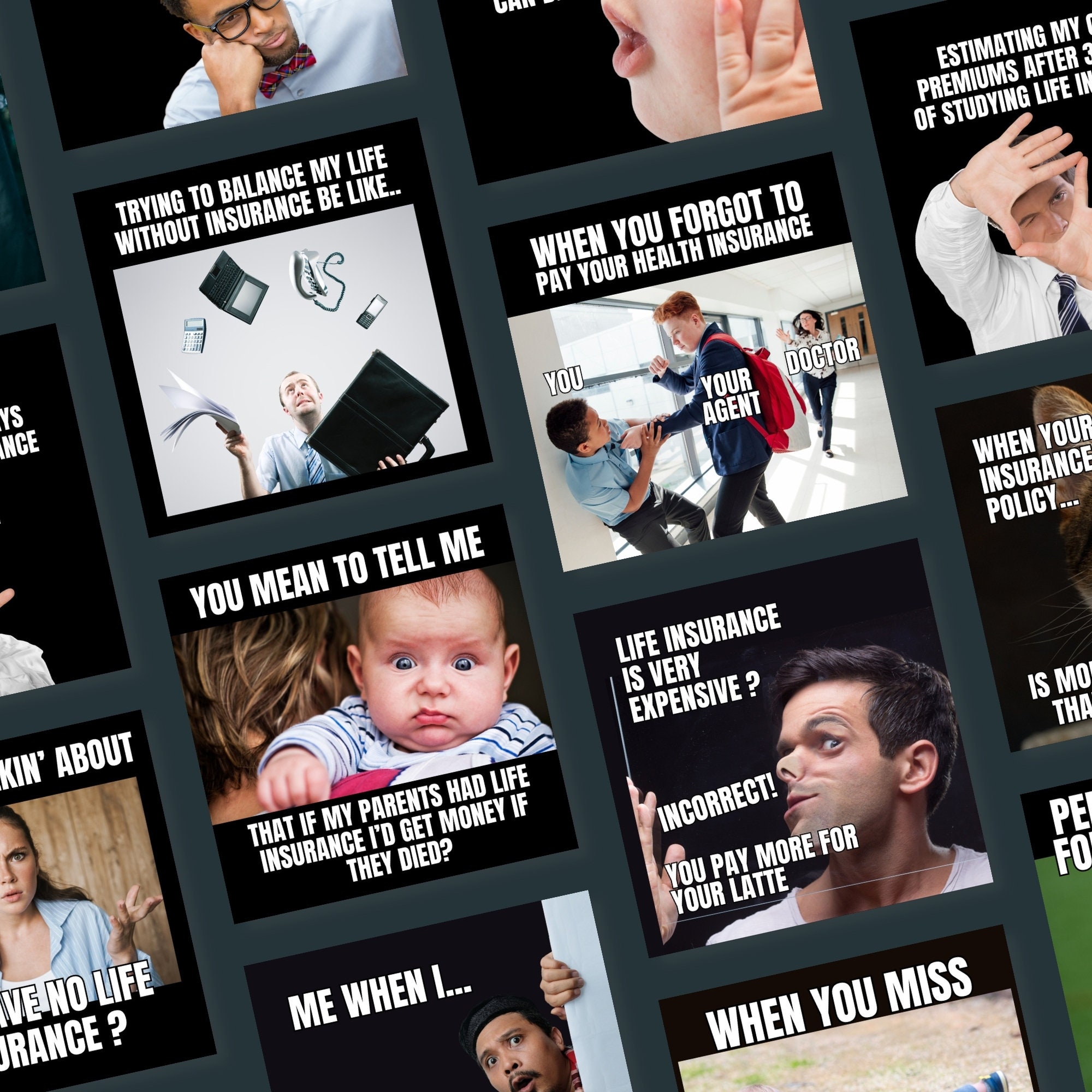 Insurance Memes: 40 Funny Social Media Posts (JPG Files) - Etsy