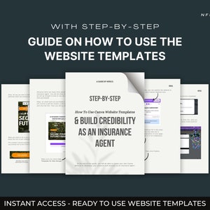 Insurance Agent Canva Website Template, Professional Theme, FREE ...