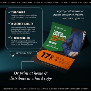 Insurance Agent Recruitment Poster: DIY Canva Flyer Template - Etsy