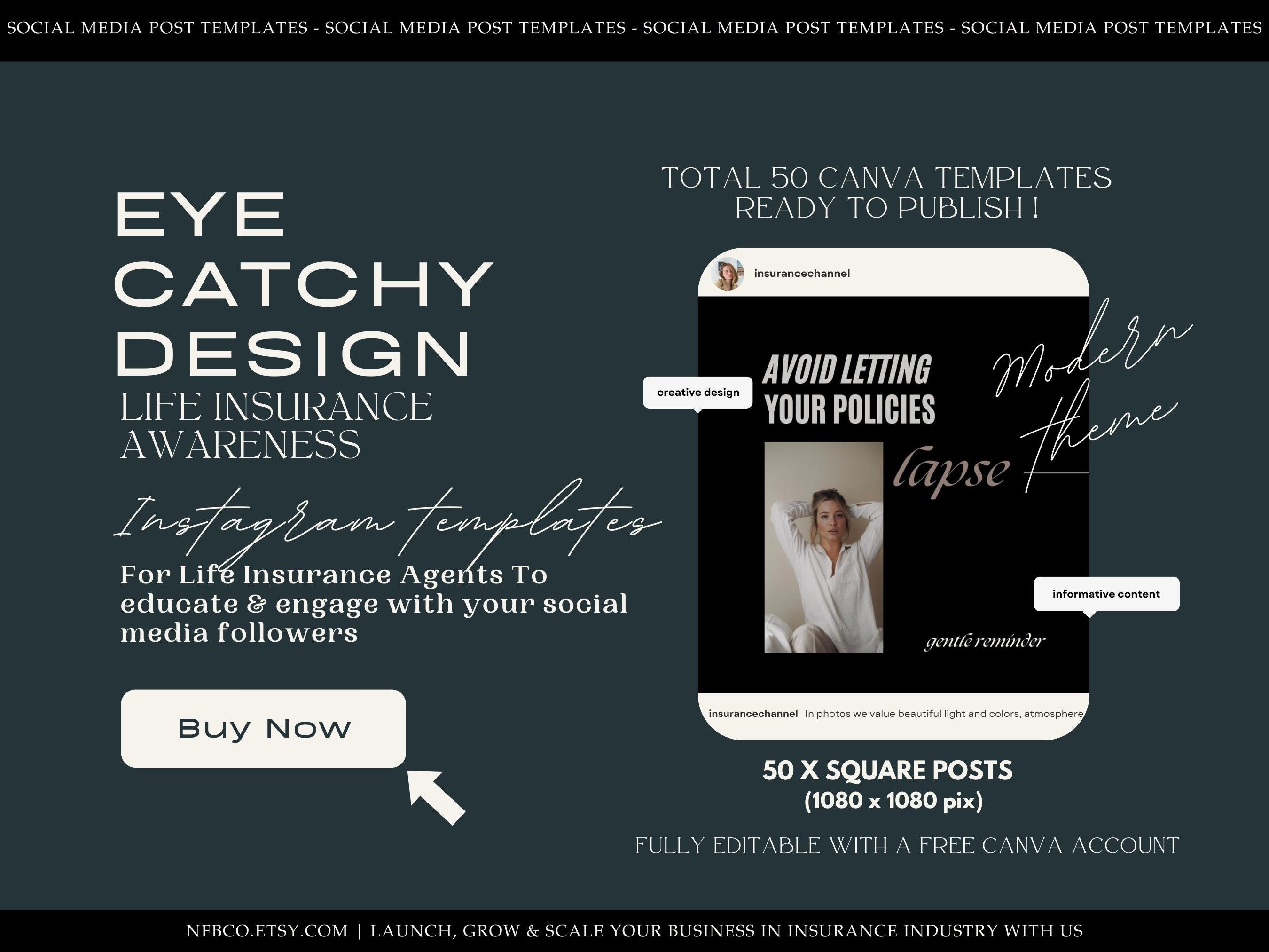 Aesthetic Life Insurance Instagram Posts, Insurance Broker Social Media ...