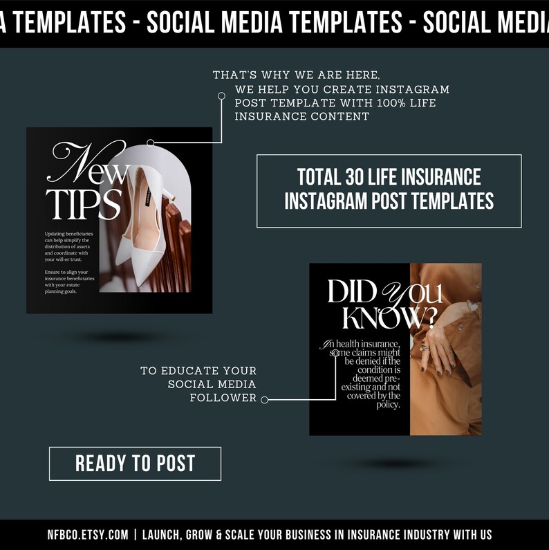 Life Insurance Instagram Post | Social Media Canva Templates (digital ...