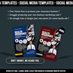 Insurance Agent Poster, DIY Flyer Template, Health Insurance Agent ...