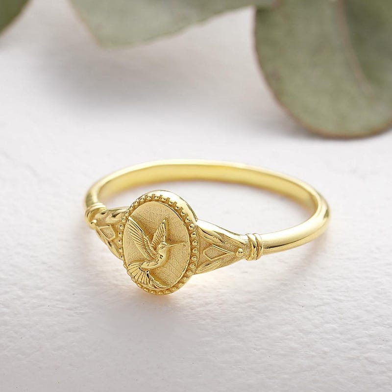 Bird Rose Ring - Etsy