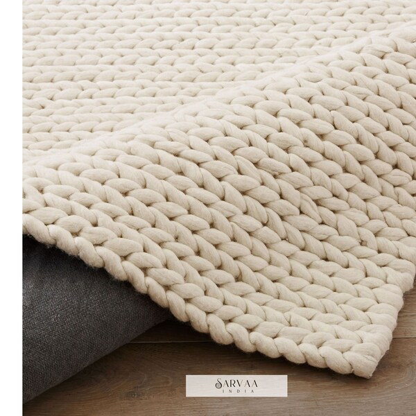 Knitted Rug - Etsy