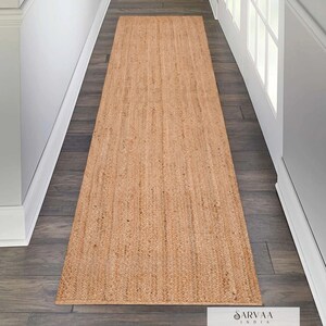 Jute Stairs Runner, Natural Jute Runner Rug, Rustic Style CUSTOM Size ...