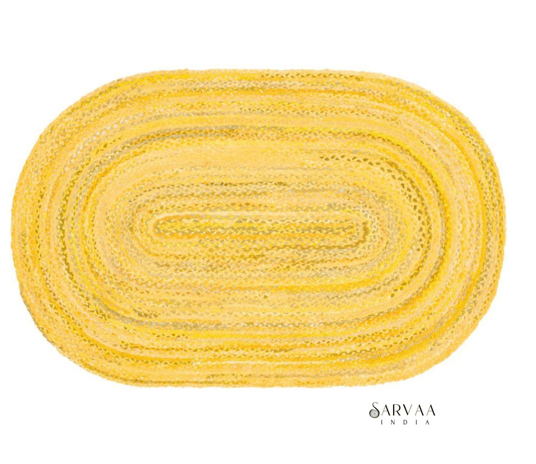 Hand Braided Bohemian Colorful Cotton Chindi Area Rug, Multi Colors ...