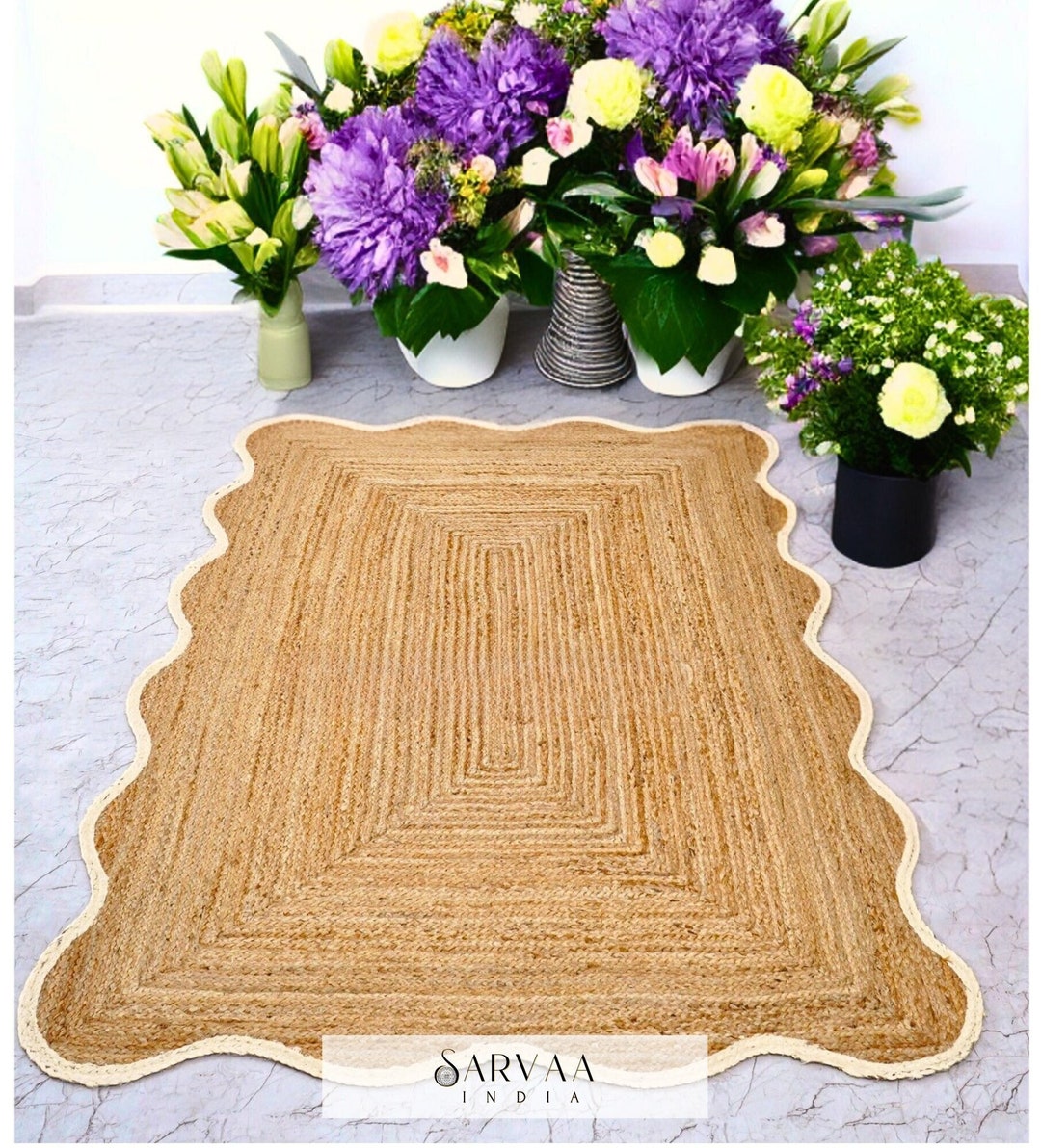 Custom Rug,floor Rug,natural Jute Runner Rug,boho Decor Area Rug,gift ...