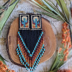 MADE TO ORDER Handmade Arizona Desert Night Earrings in Black Turquoise ...