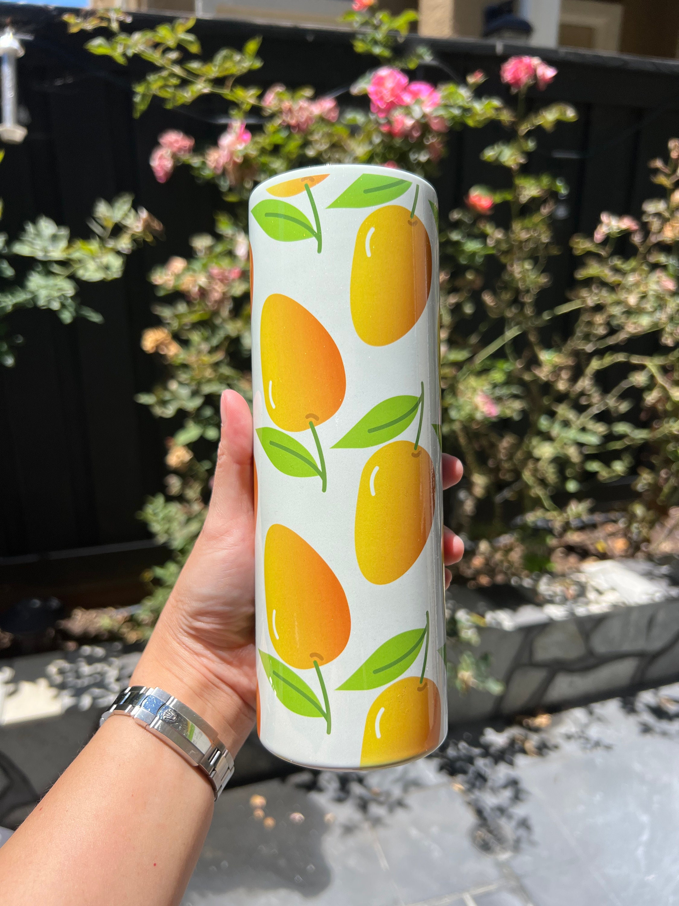 Mango 20 Oz Skinny Tumbler Summer Cups Sublimation Print - Etsy