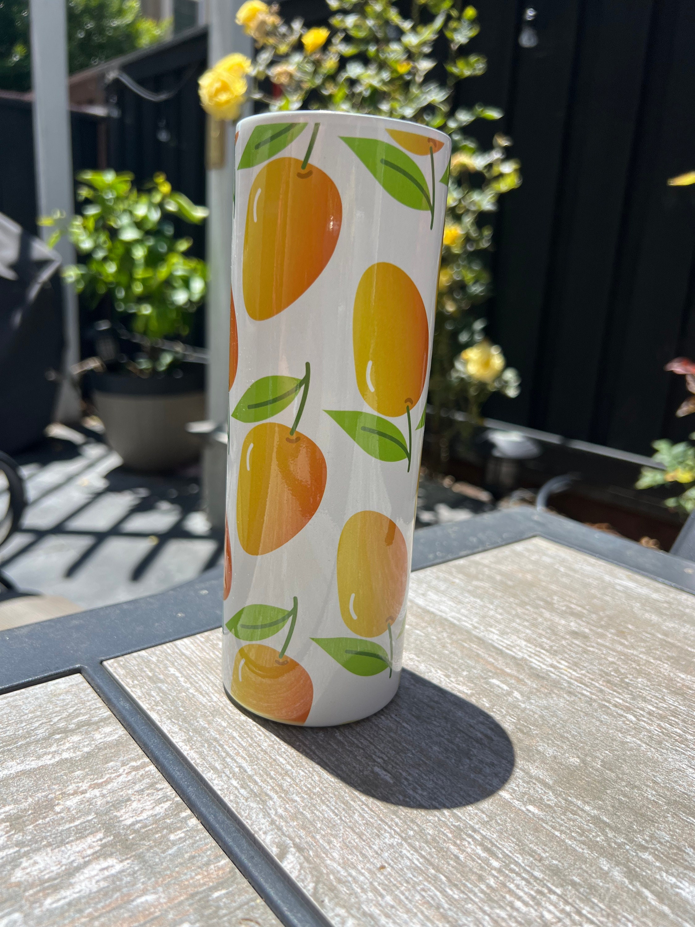 Mango 20 Oz Skinny Tumbler Summer Cups Sublimation Print - Etsy