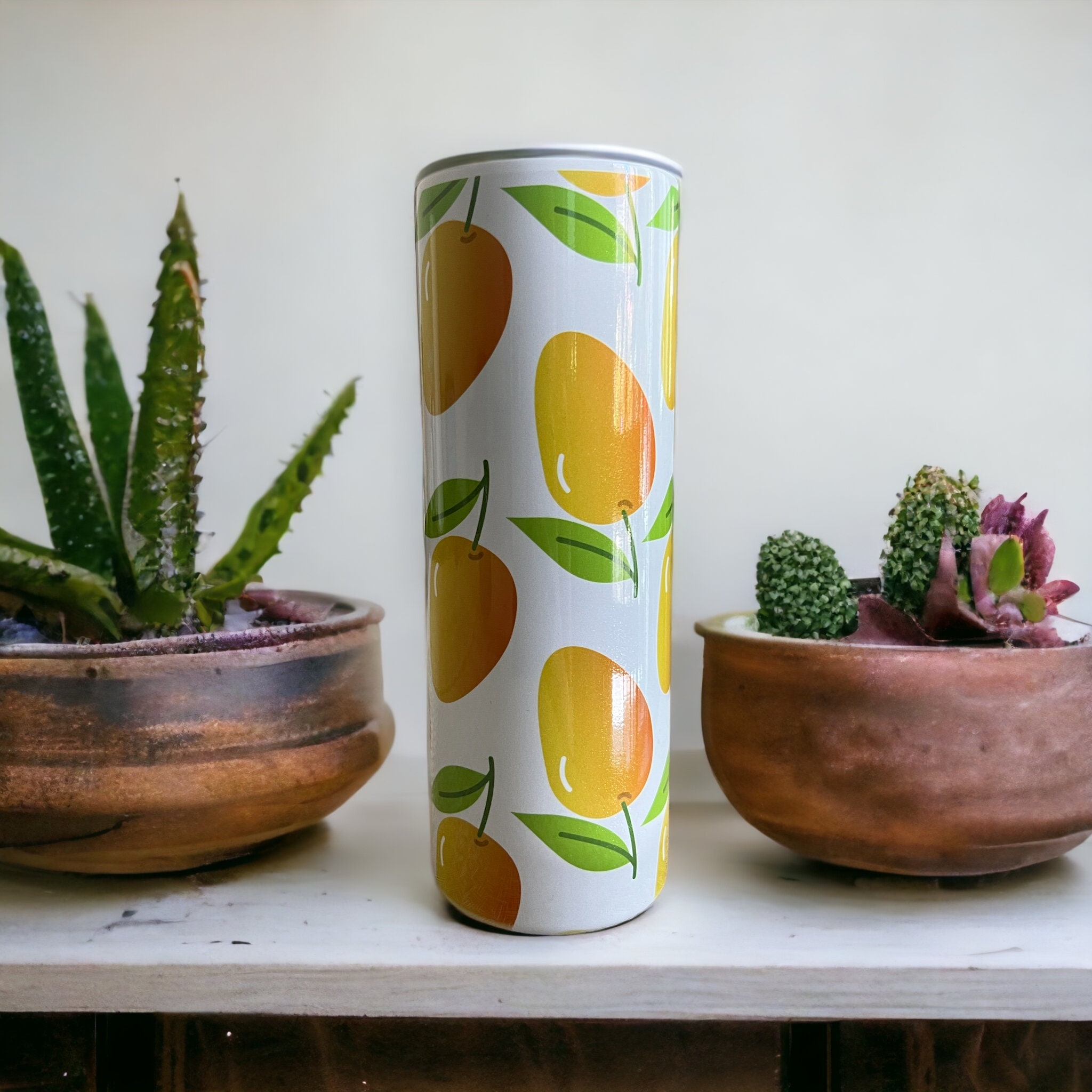 Mango 20 Oz Skinny Tumbler Summer Cups Sublimation Print - Etsy