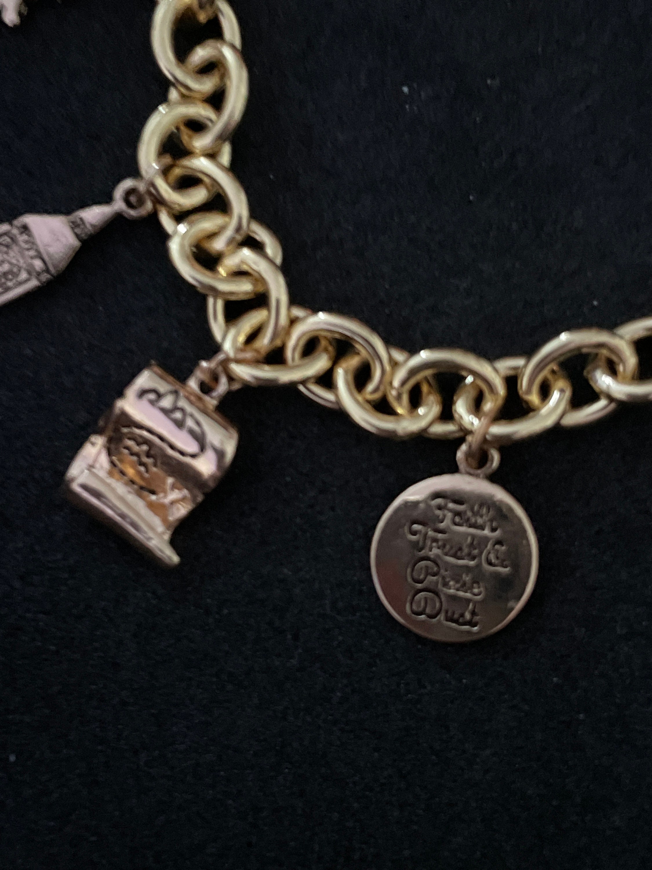 Tinkerbell and Peter Pan Gold Tone Charm Bracelet - Etsy