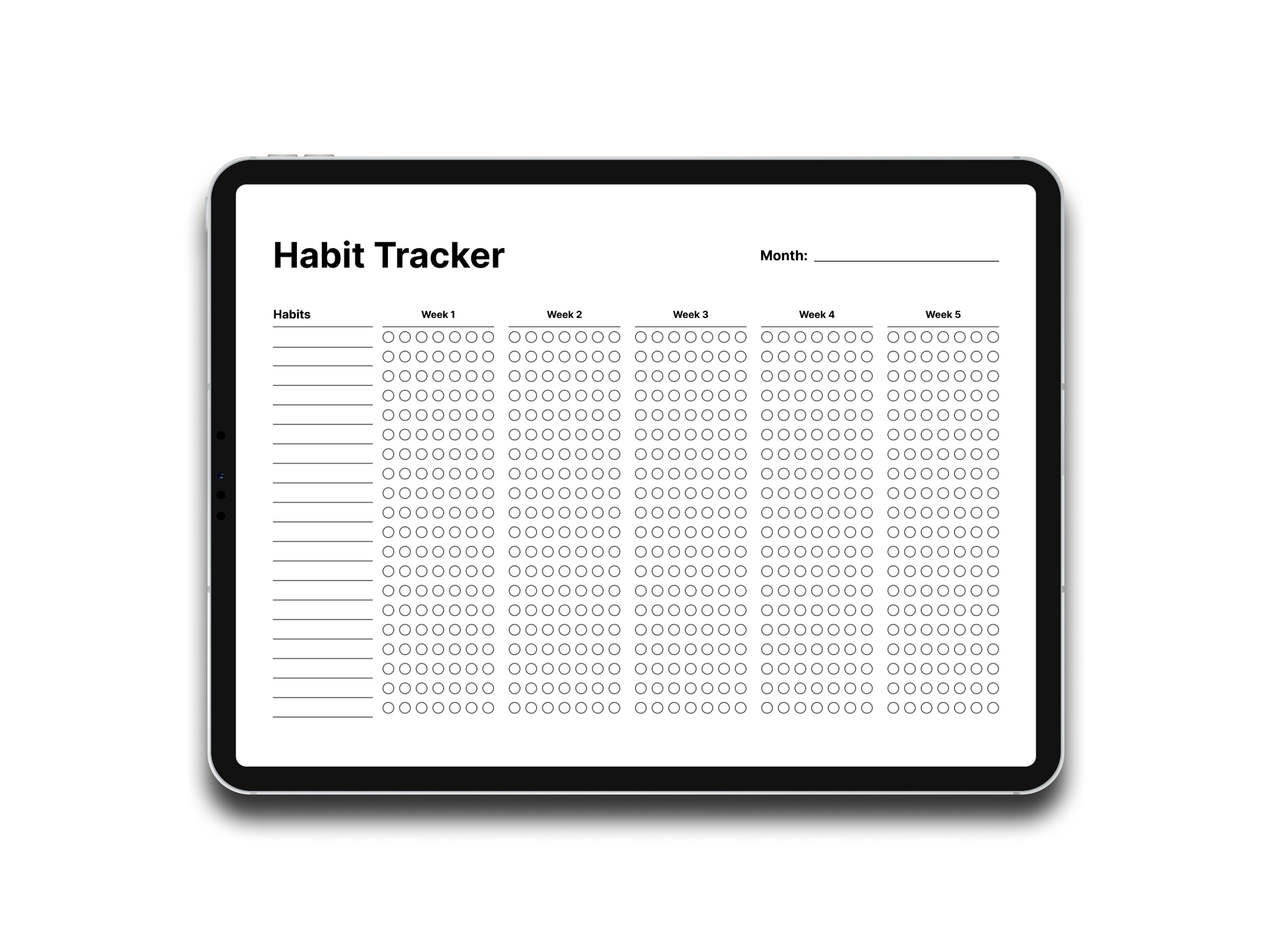 Minimalist Simple Daily Habit Tracker, Printable, Productivity, Self ...