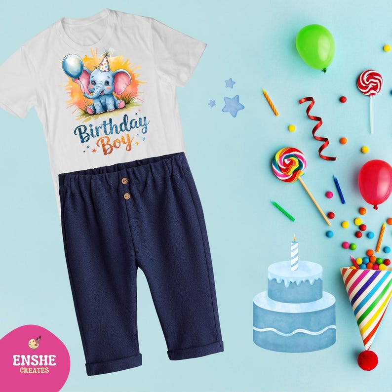 Birthday Animal PNG, Elephant Birthday PNG, Birthday Party, Birthday ...