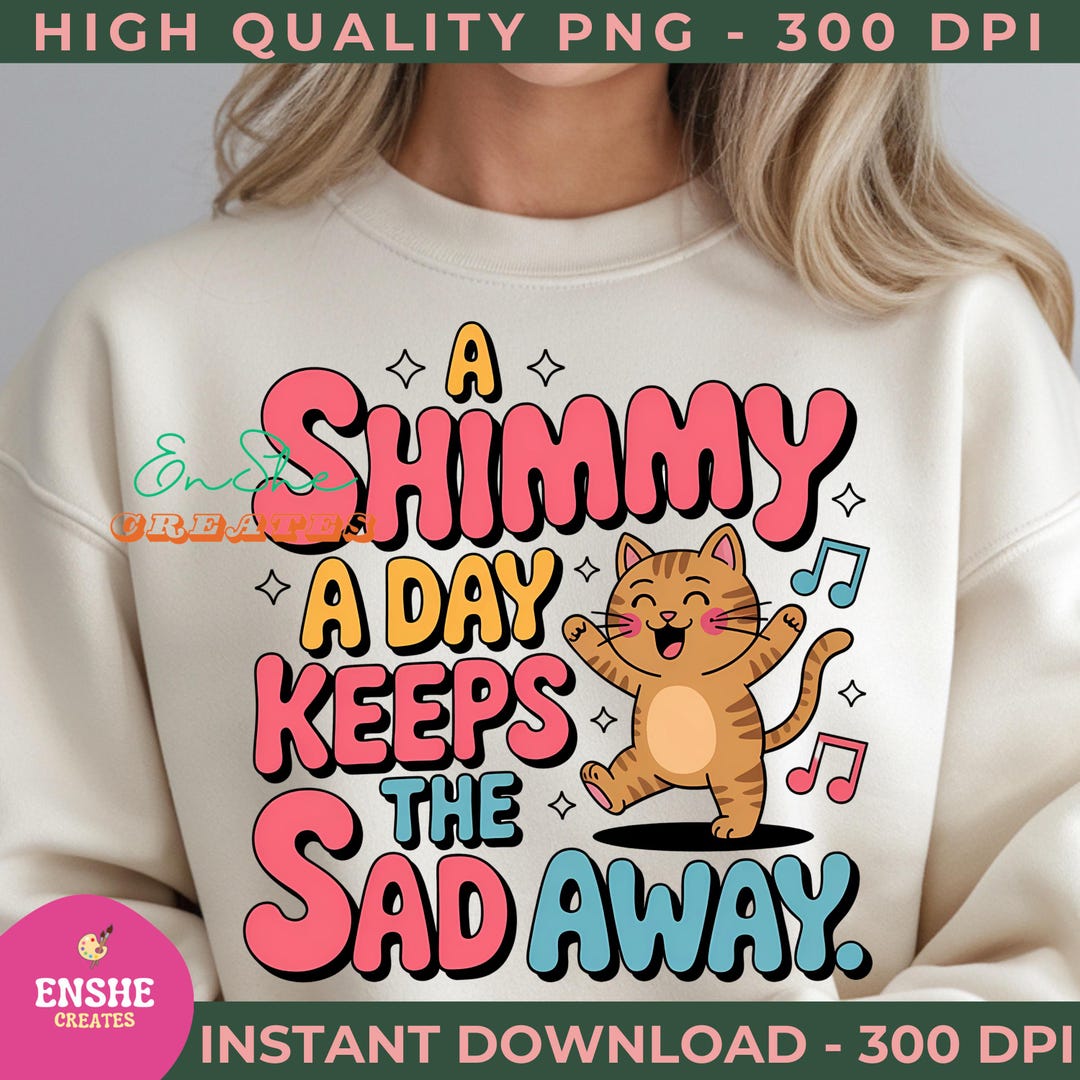 Dancing Cat Clipart: Shimmy Retro Design (PNG Digital Download) - Etsy