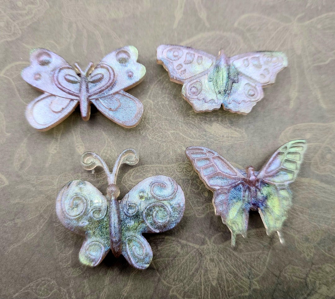 Butterflies Set of Four Magnets - Etsy