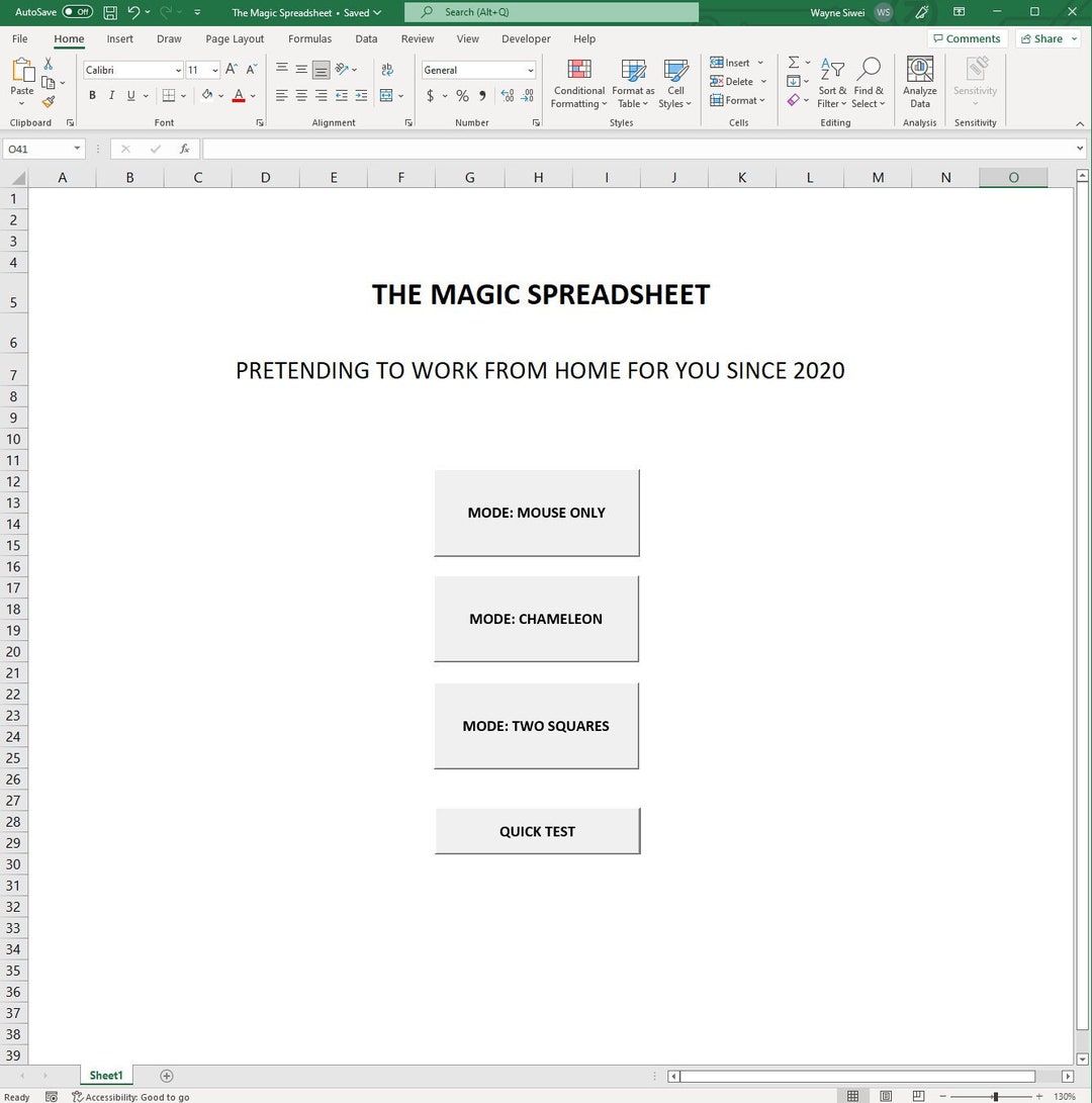 The Magic Spreadsheet Undetectable Mouse Jiggler & Mover Keep Your ...