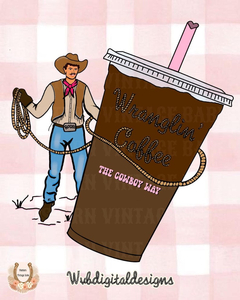 COWBOY COFFEE PNG, Cowboy Png, Digital Png, Western Font,western Png ...
