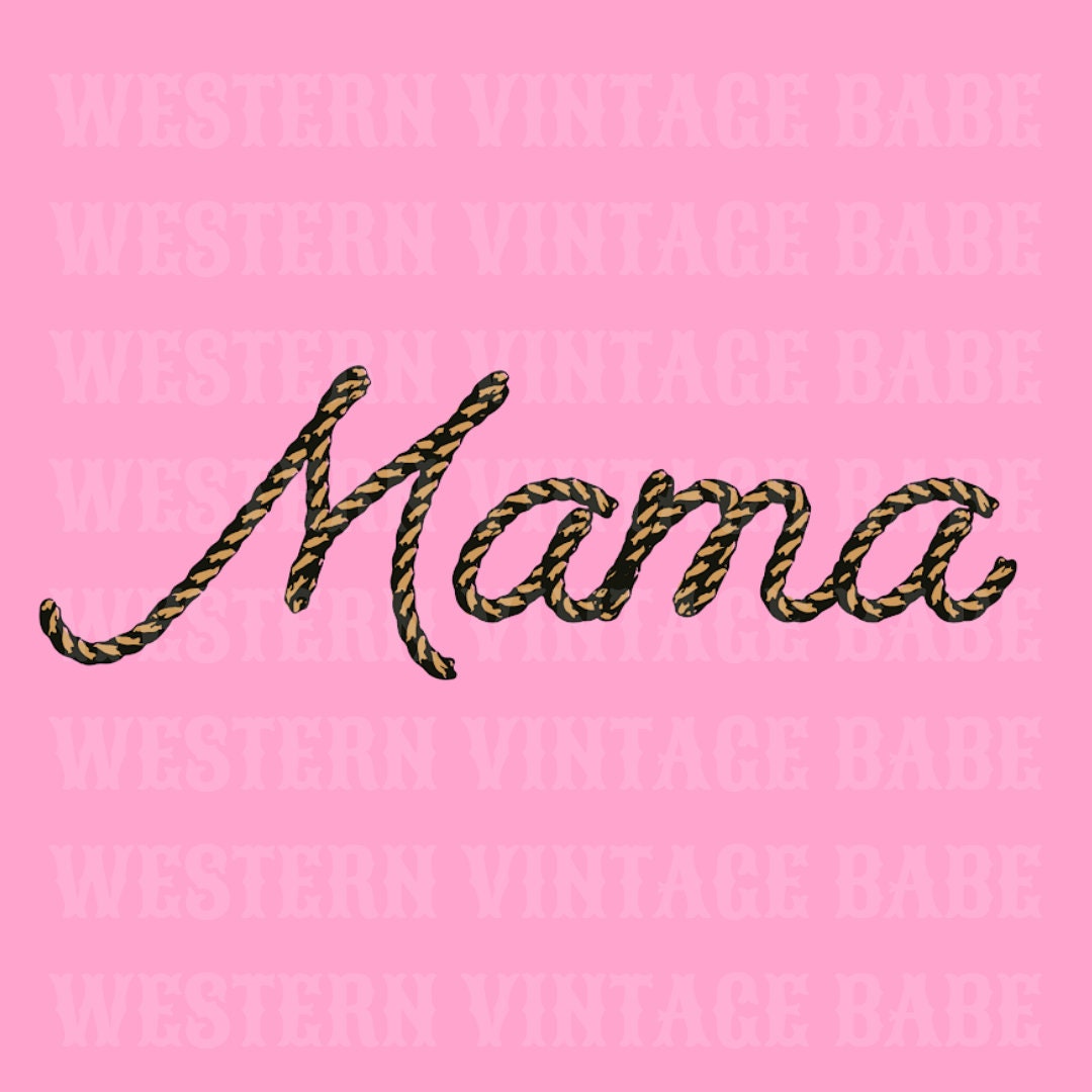 Rope Font MAMA PNG Sublimation Mama Design Mama Png Mothers Day ...