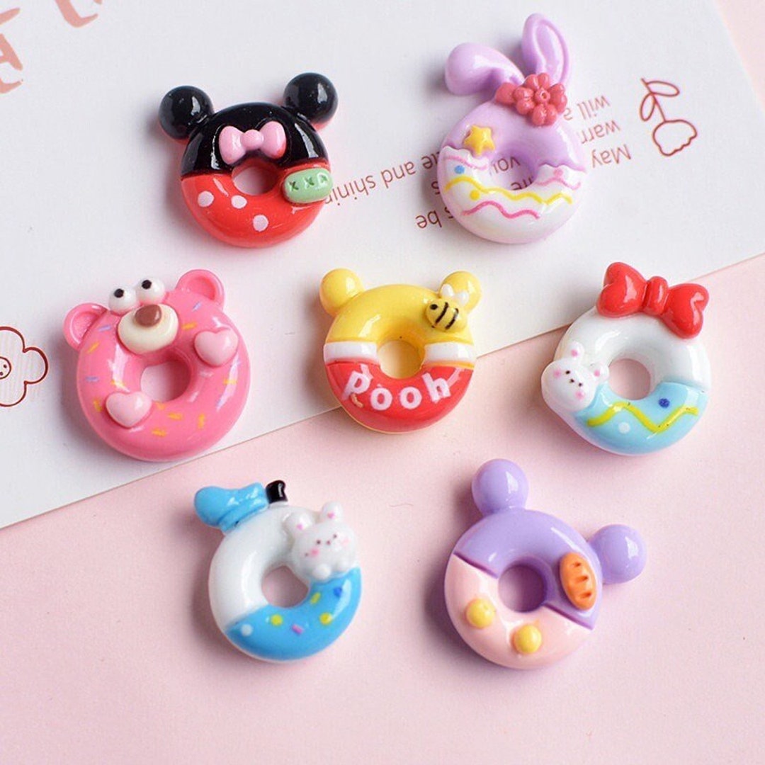 20pcs/30pcs Donut Cartoon Charms Resin Donut Charms - Etsy