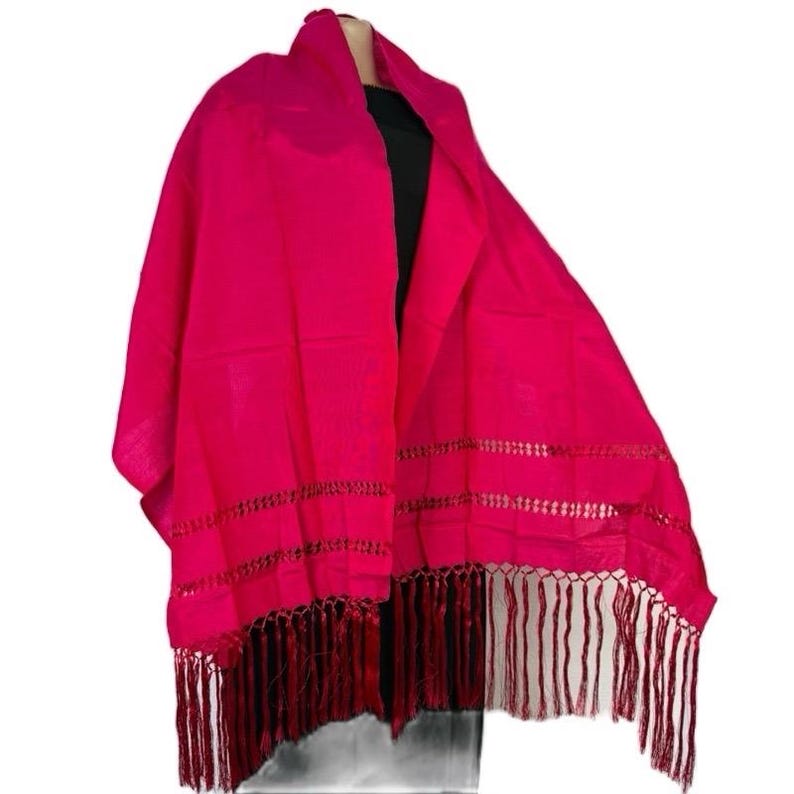 Shawl Mexican Traditional Scarf in a Variety of Colors Rebozo Mexican ...