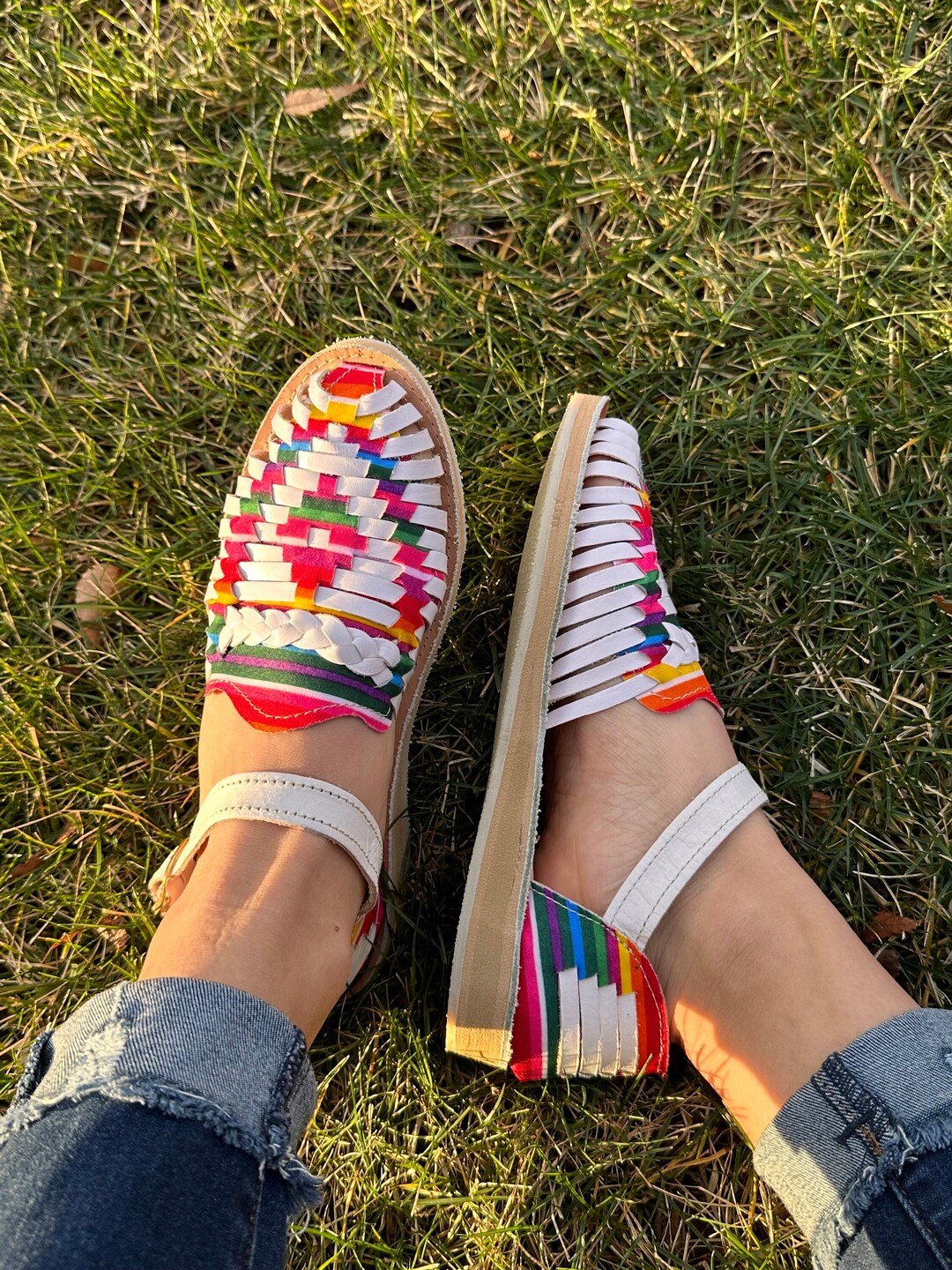 Mexican Huaraches Leather Sandals Wedding Mexican Party Sandals Fiesta ...