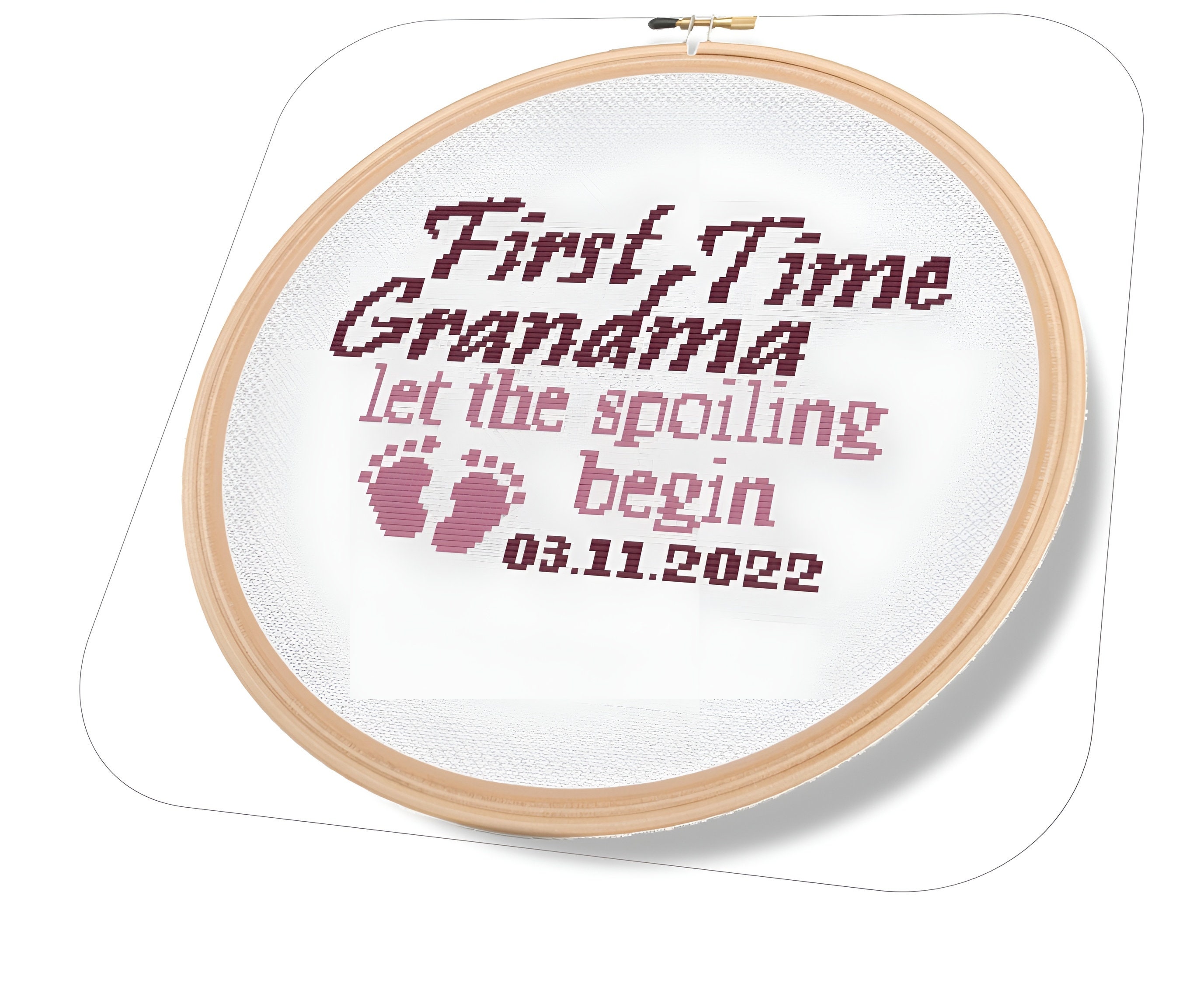 First Time Grandma Cross Stitch Pattern,gift for Grandmother, PDF ...