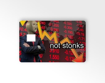 Stonks Card Sticker - Etsy