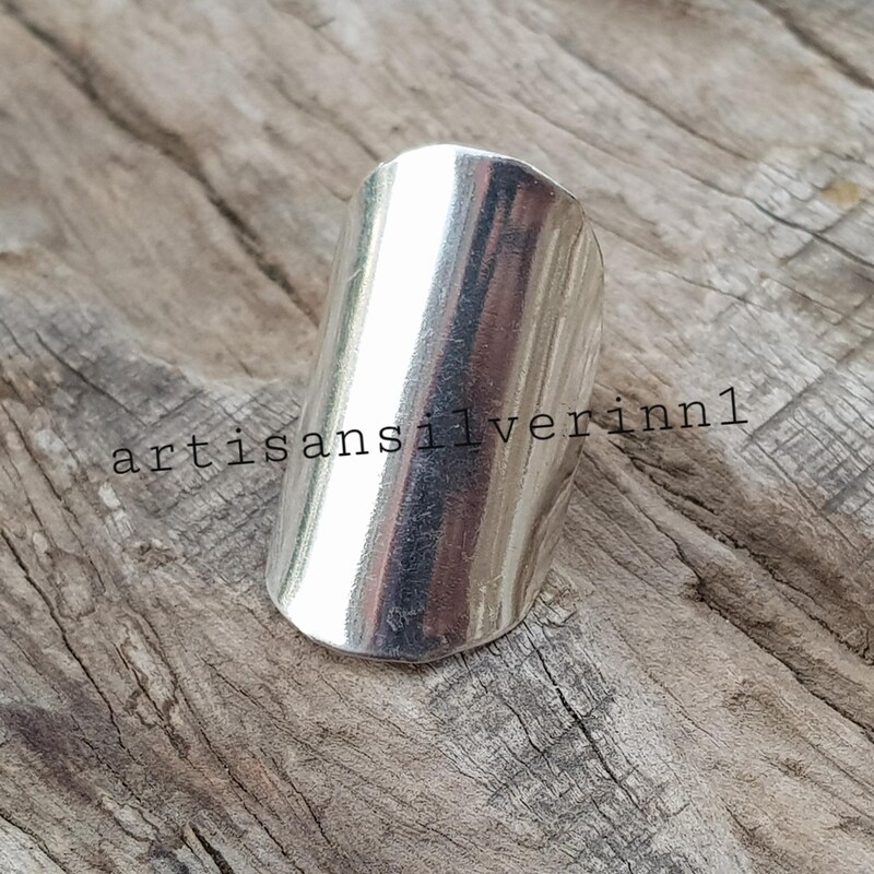 Sterling Silver Long Ring - Etsy