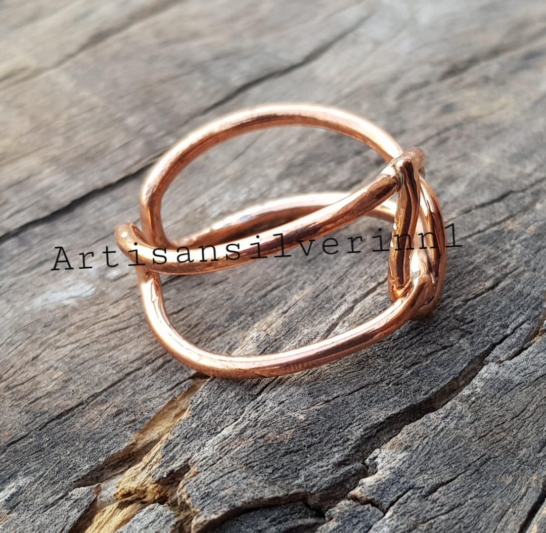 Copper Knot Ring ,copper Minimalist Open Ring , Statements Ring ,copper Thumb Ring , Copper Ring ...