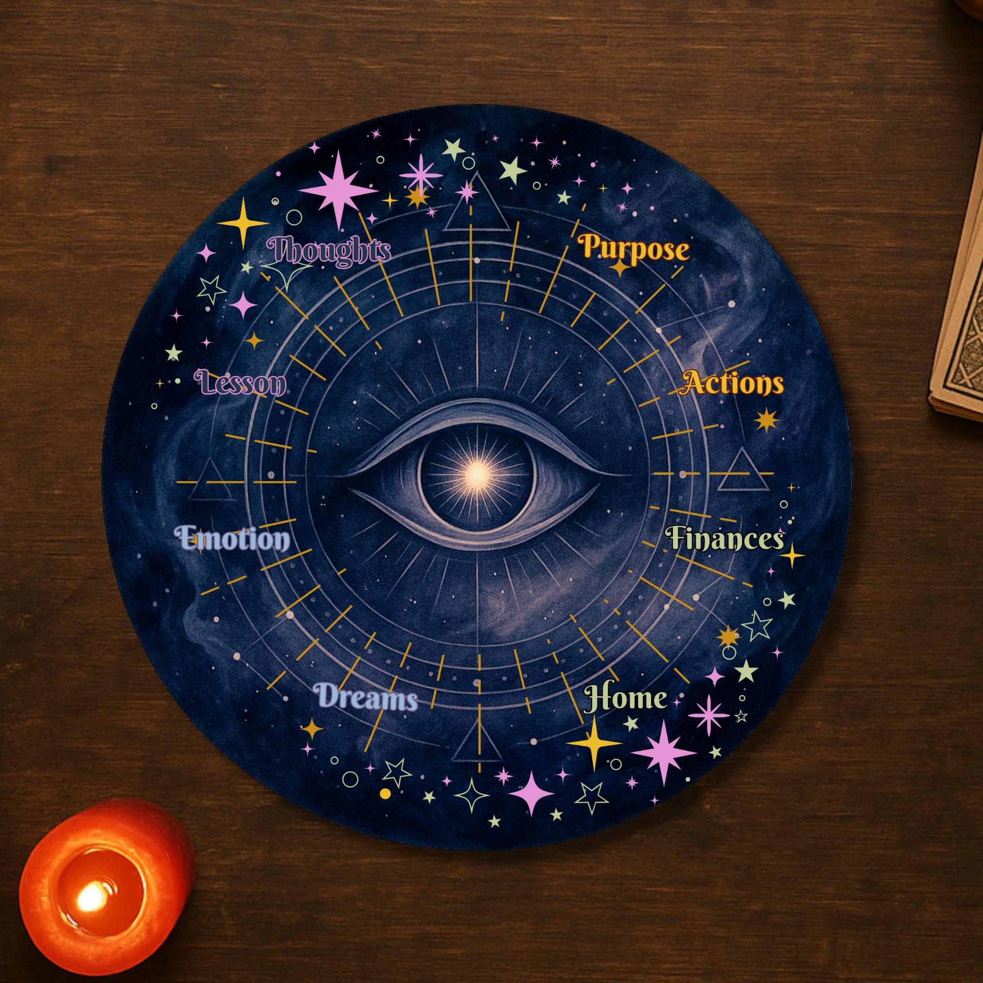 Third Eye Divination Mat: Vegan Leather Charm Casting Board - Etsy