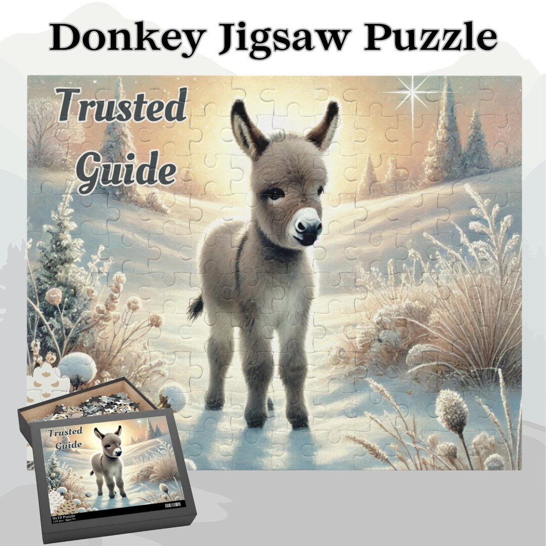 Donkey Puzzle: Trusted Guide Tiny Wild Wisdom Baby Animal Jigsaw 120 ...