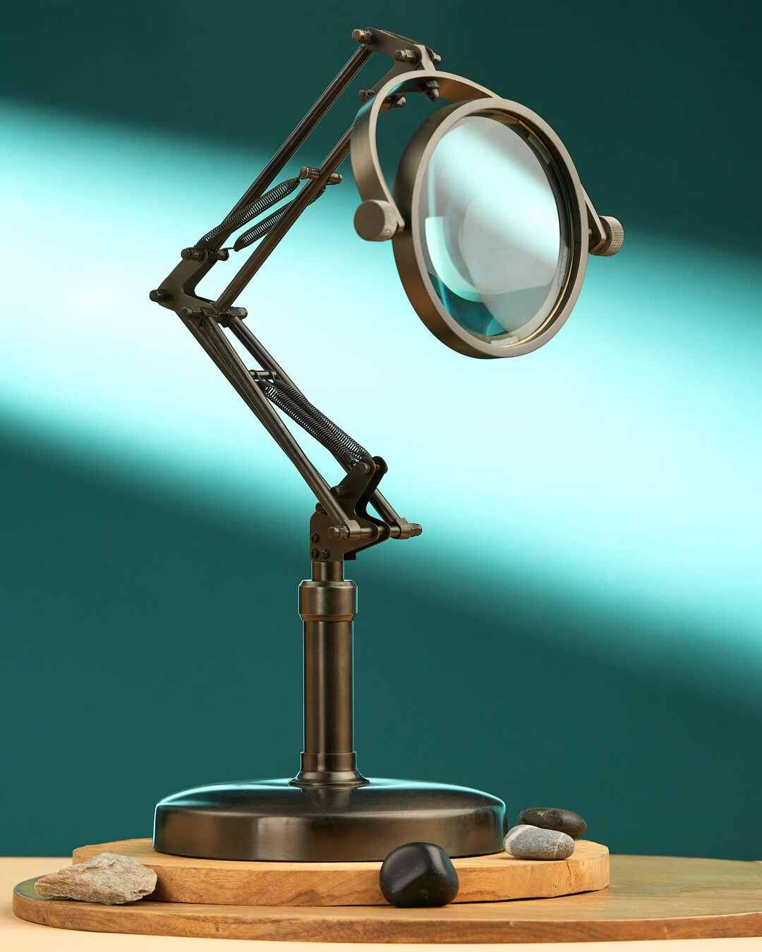 Handmade Brass Spring Magnifying Table Magnifier, Gift for Explorers ...