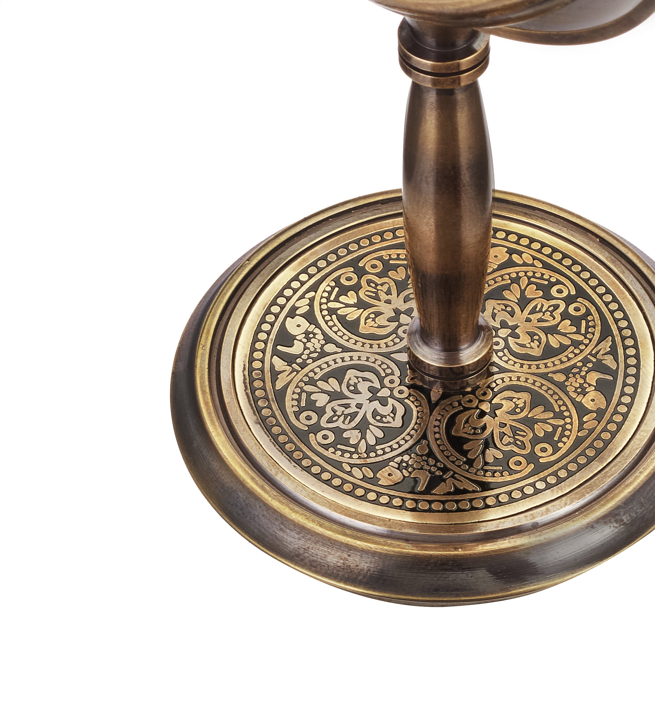 Hand-engraved Brass Mechanical Clock: Steampunk Desk Decor - Etsy