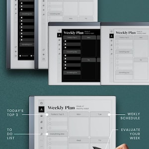 Weekly Planner for Remarkable 2 Template Weekly Calendar to Do List ...