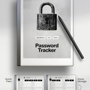 Password Tracker for Remarkable 2 Template Password Book for Remarkable ...