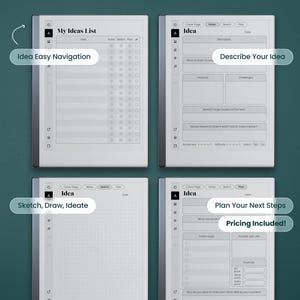 Idea Hatch Notebook for Remarkable 2 Template Idea Planner for Rm2 Idea ...