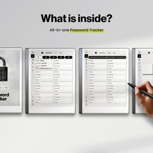 Password Tracker for Remarkable 2 Template Password Book for Remarkable ...