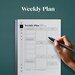 Remarkable Weekly Planner Digital Template Weekly Calendar to Do List ...