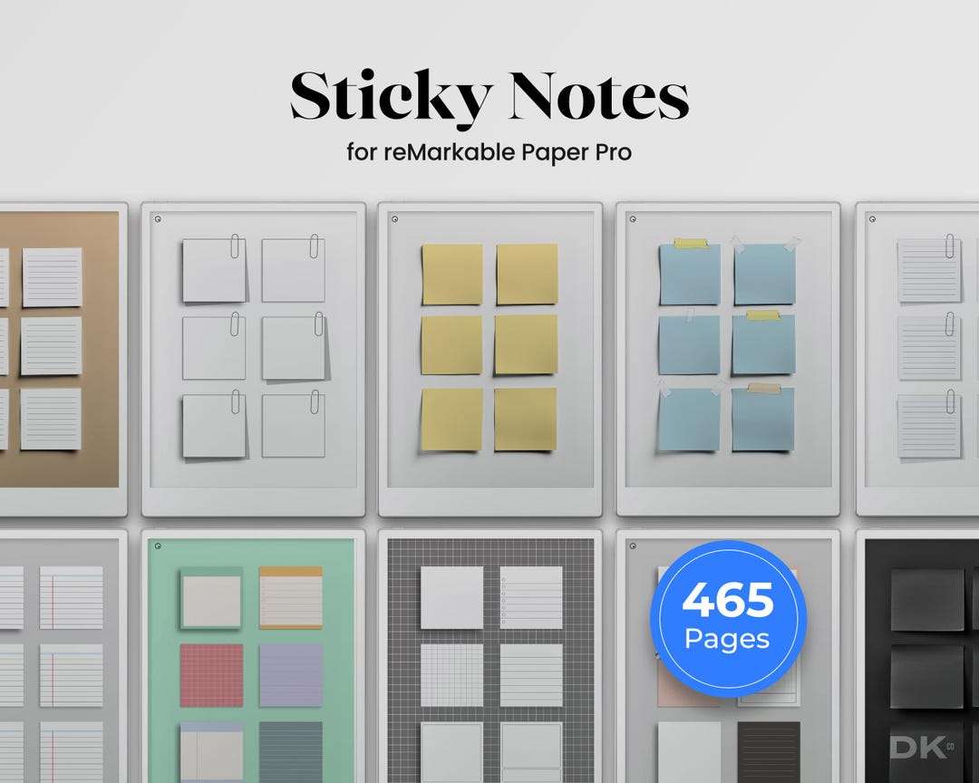 Sticky Notes Bundle for Remarkable Pro Template Post It Note for ...