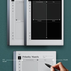 Priority Matrix for Remarkable 2 Template Task Tracker Planner ...