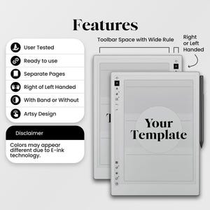 Notebook Covers for Remarkable Paper Pro Template PDF Notebook Cover ...
