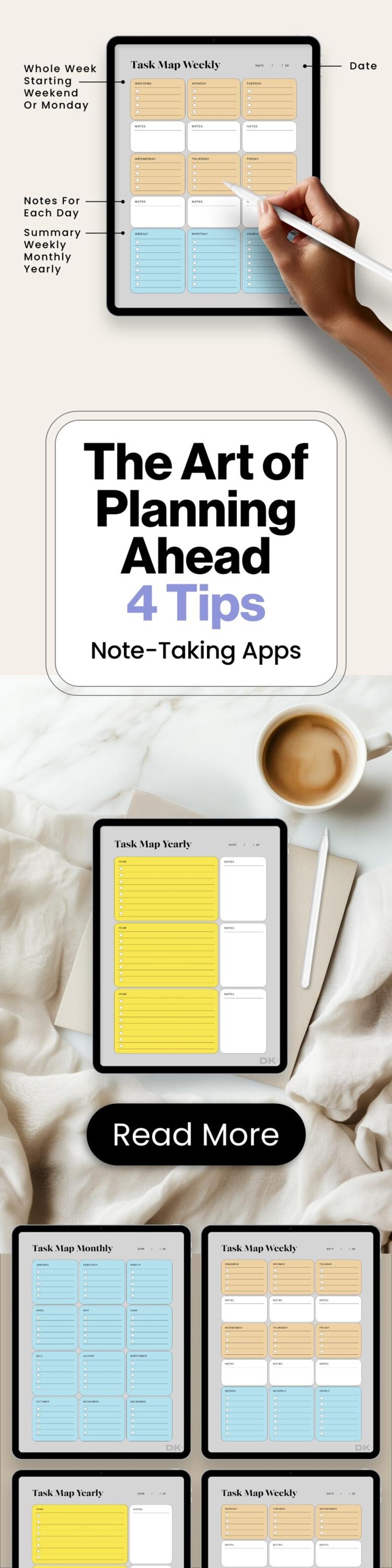 Task Map for Goodnotes Template to Do List Simple Planner Fits ...