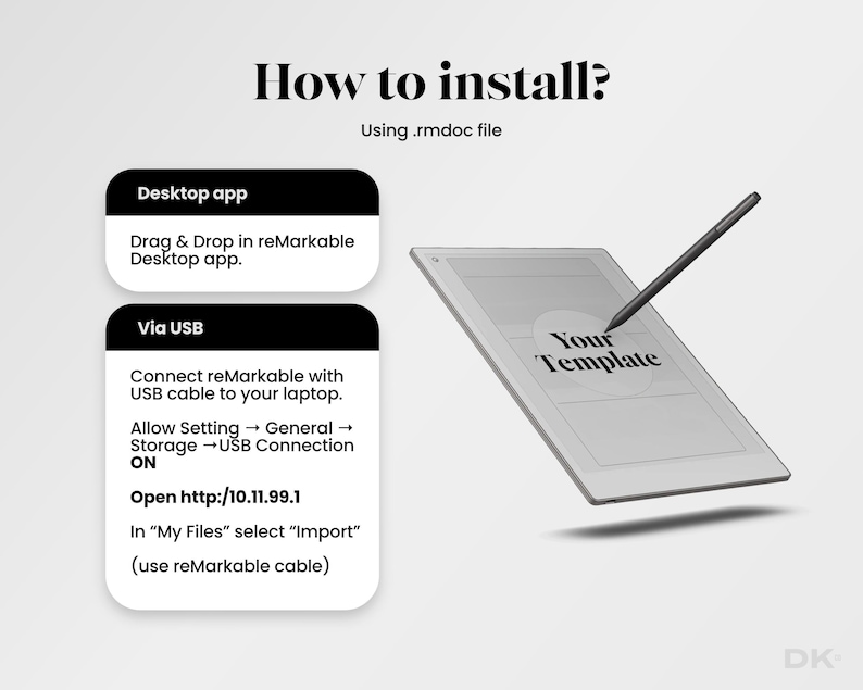 Shapes and Diagrams for Remarkable Paper Pro Template Stickers for ...