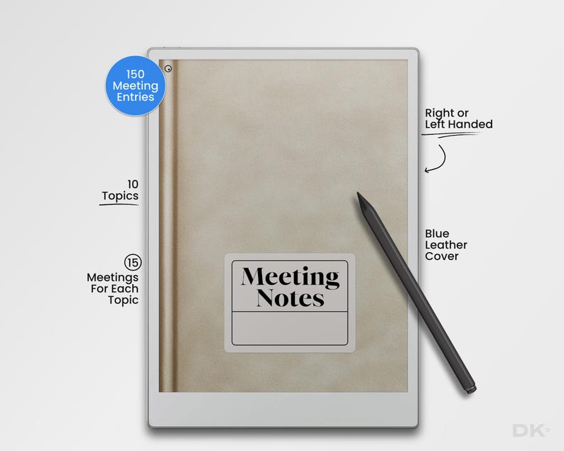 Meeting Notes for Remarkable Paper Pro Template Meeting Planner Fits ...