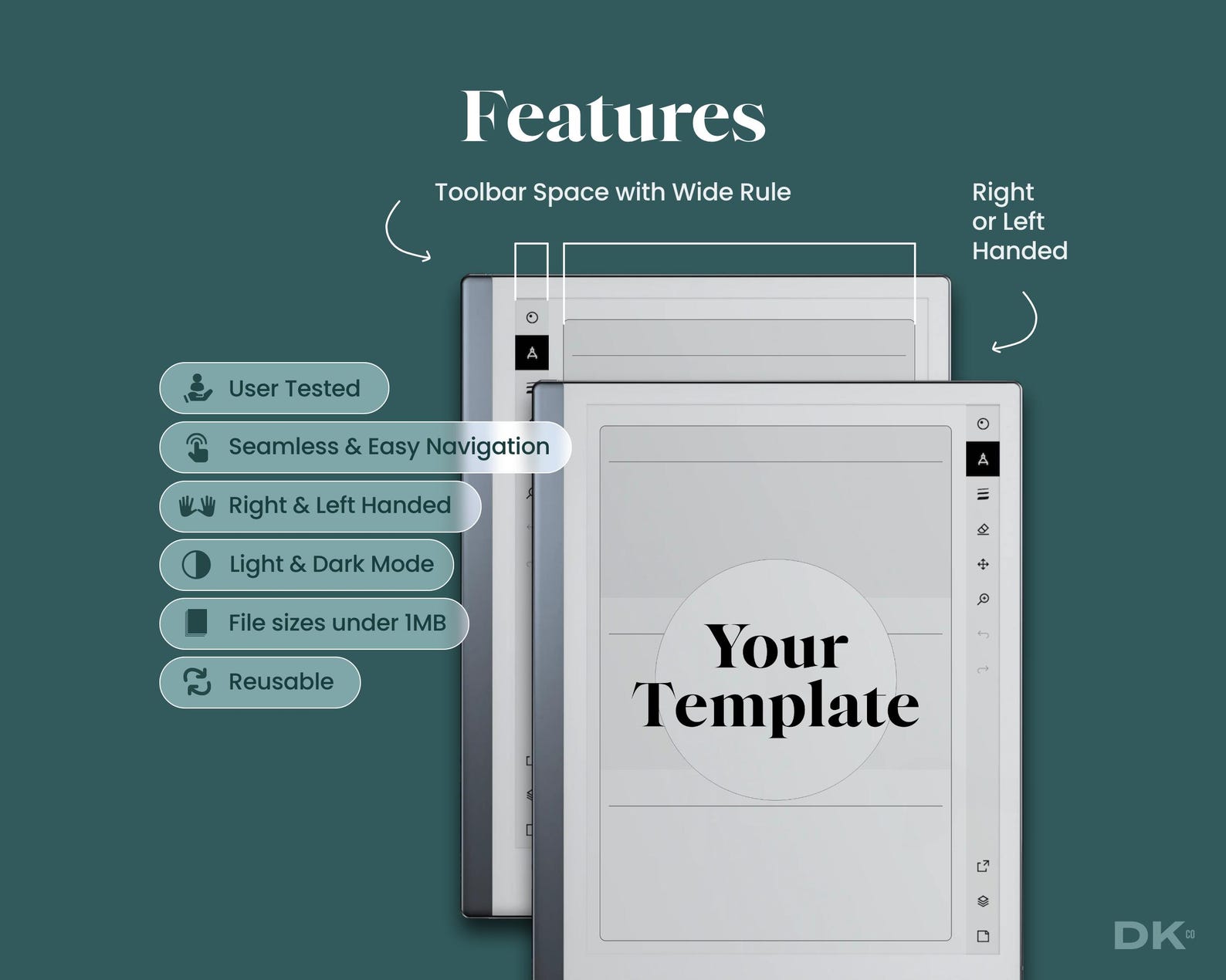 Kanban Board for Remarkable 2 Template Dark Mode Kanban Board Digital ...