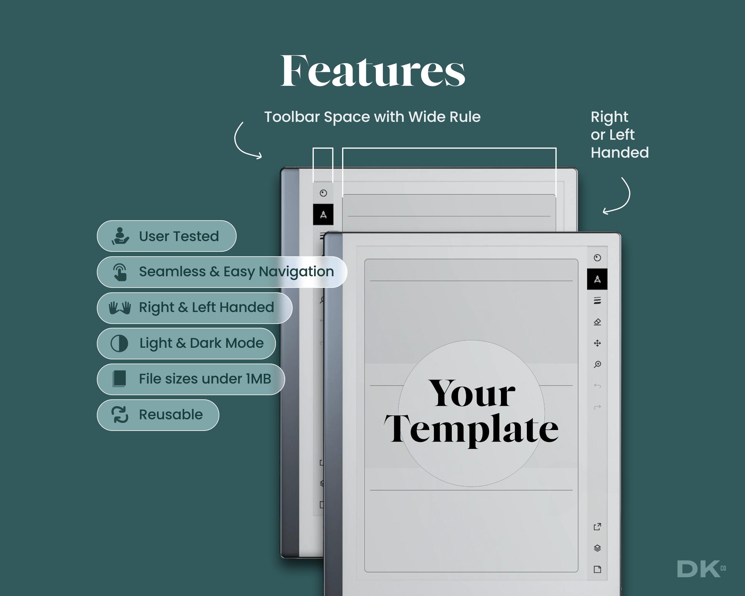Kanban Board for Remarkable 2 Template Dark Mode Kanban Board Digital ...
